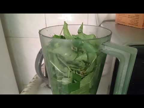 blendering saluyot leaves#video