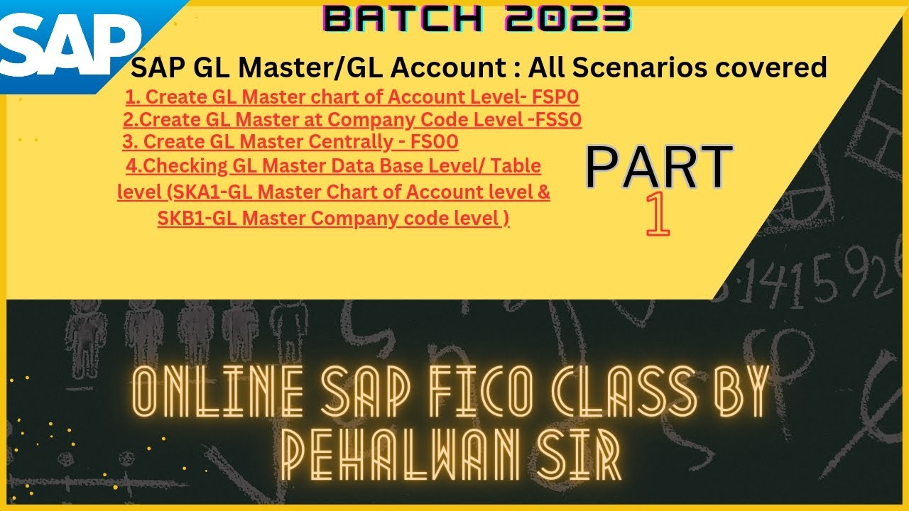 Create GL Master at Company code Level- FSS0 & GL Master centrally ...