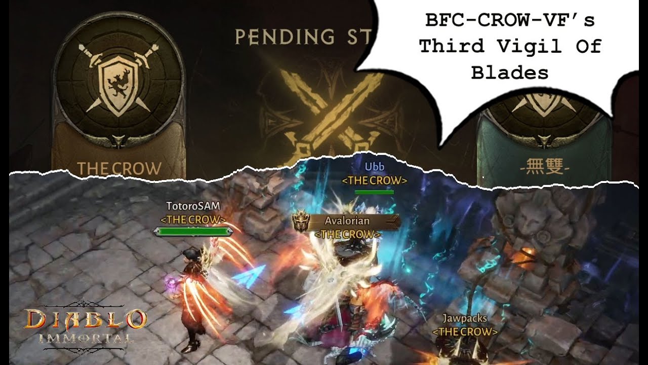 BFC-CROW-VF's Third and Last Vigil of Blades | Diablo Immortal - YouTube