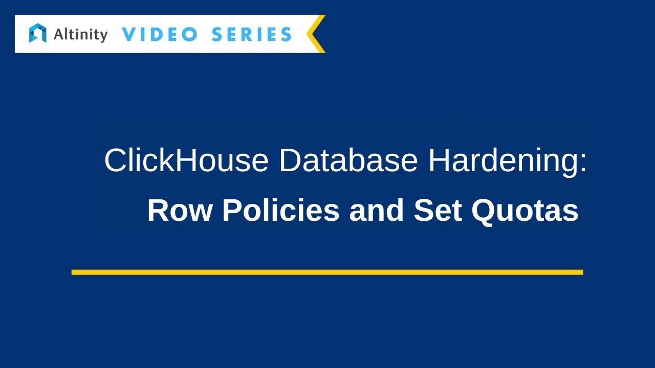 Database Hardening Tutorial: Row Policies and Set Quotas - YouTube