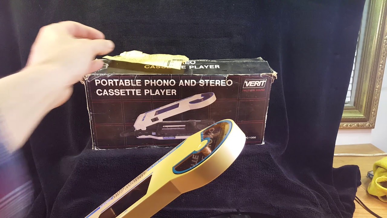 Rare Portable Verit Sky Studio PC-1000 Cassette Phono Turntable Record ...