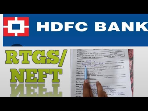 How to form fill up Hdfc bank RTGS/NEFT. ।।Manik Sk।। ।Hindi। - YouTube