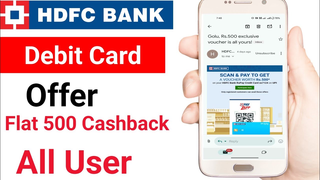 Hdfc Bank Debit Card Offer | Flat 500 Cashback All User - YouTube