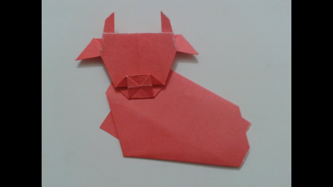 Origami cow - YouTube