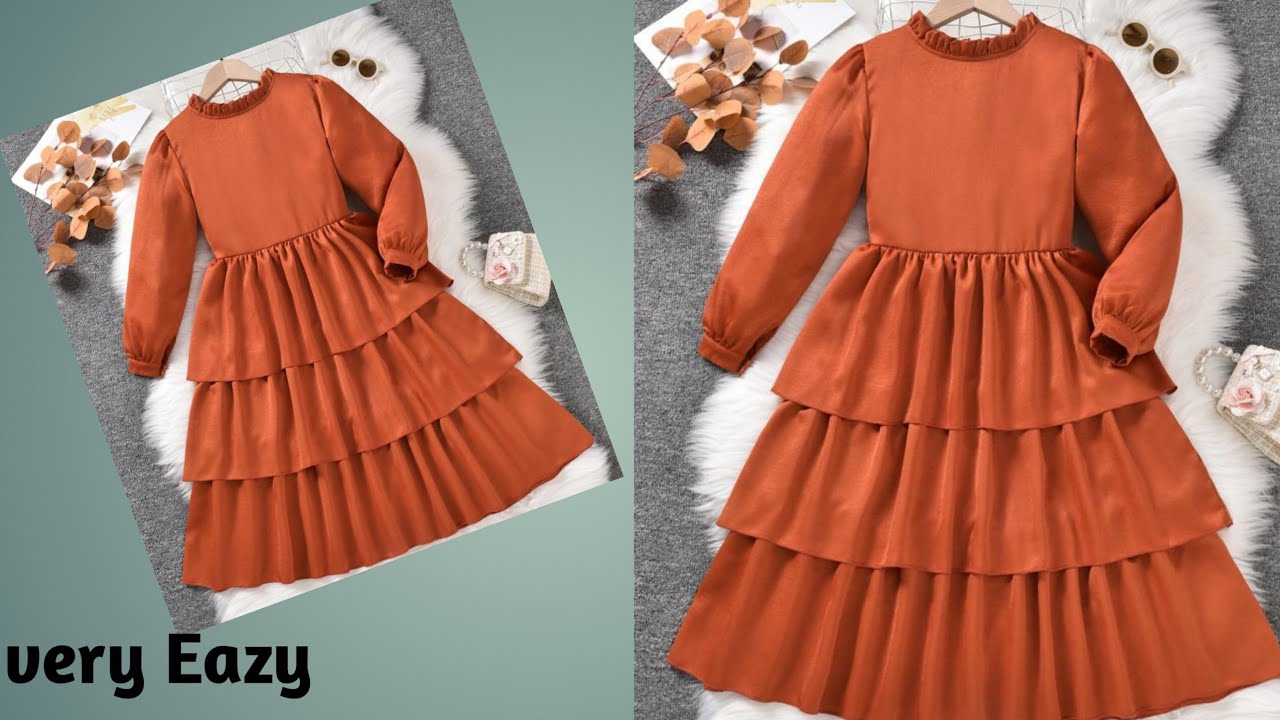 Frill/ layer Baby Frock Cutting and Stitching|4-5 Years Baby Frock ...