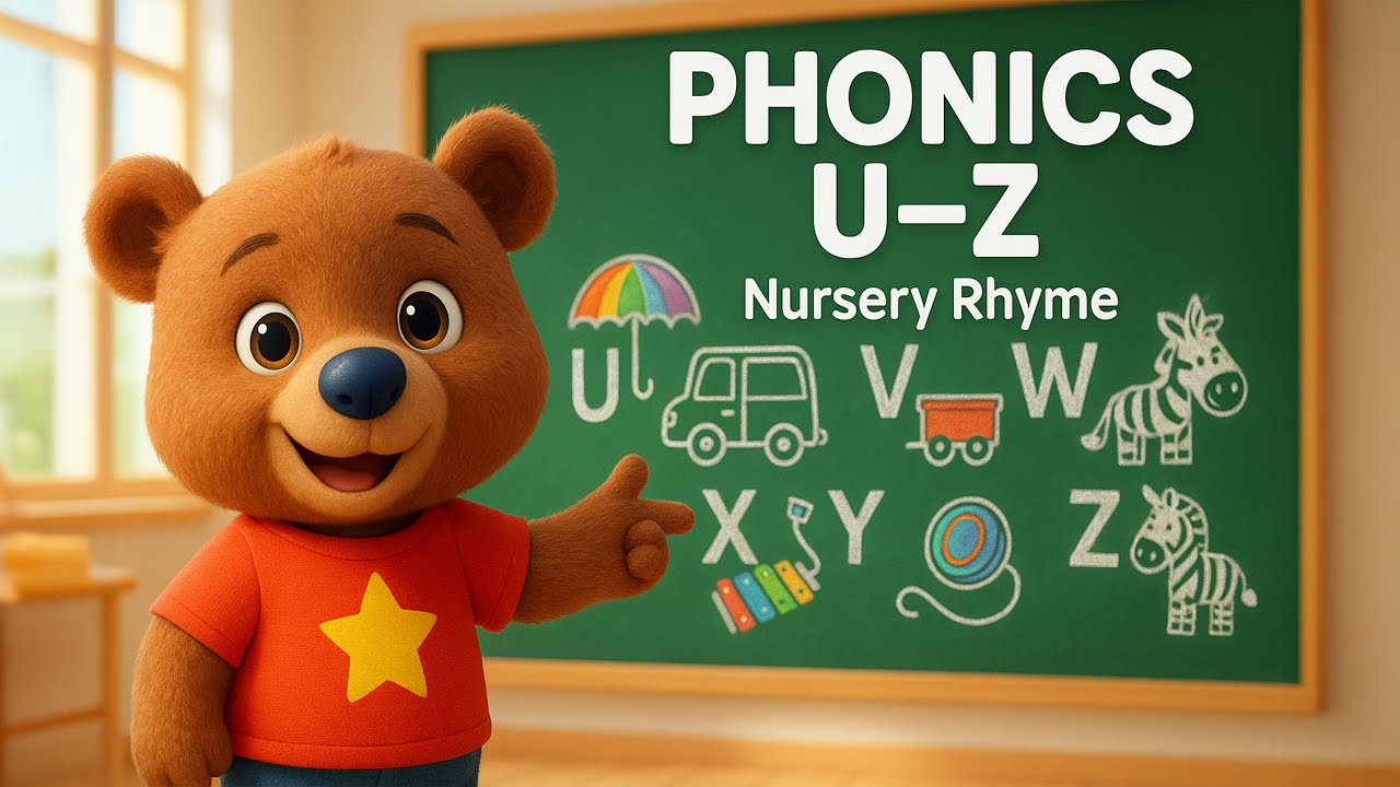 Phonics Sounds U-Z for Kids | ABC Song with Letter Sounds & 2 Words ...