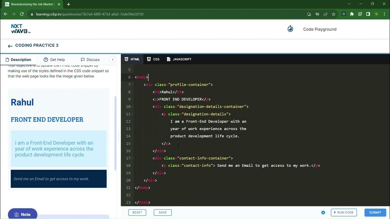 Specificity Practice 1 Coding Practice 3 Html Css Bootstrap Nxtwave Ccbp 4 O Youtube