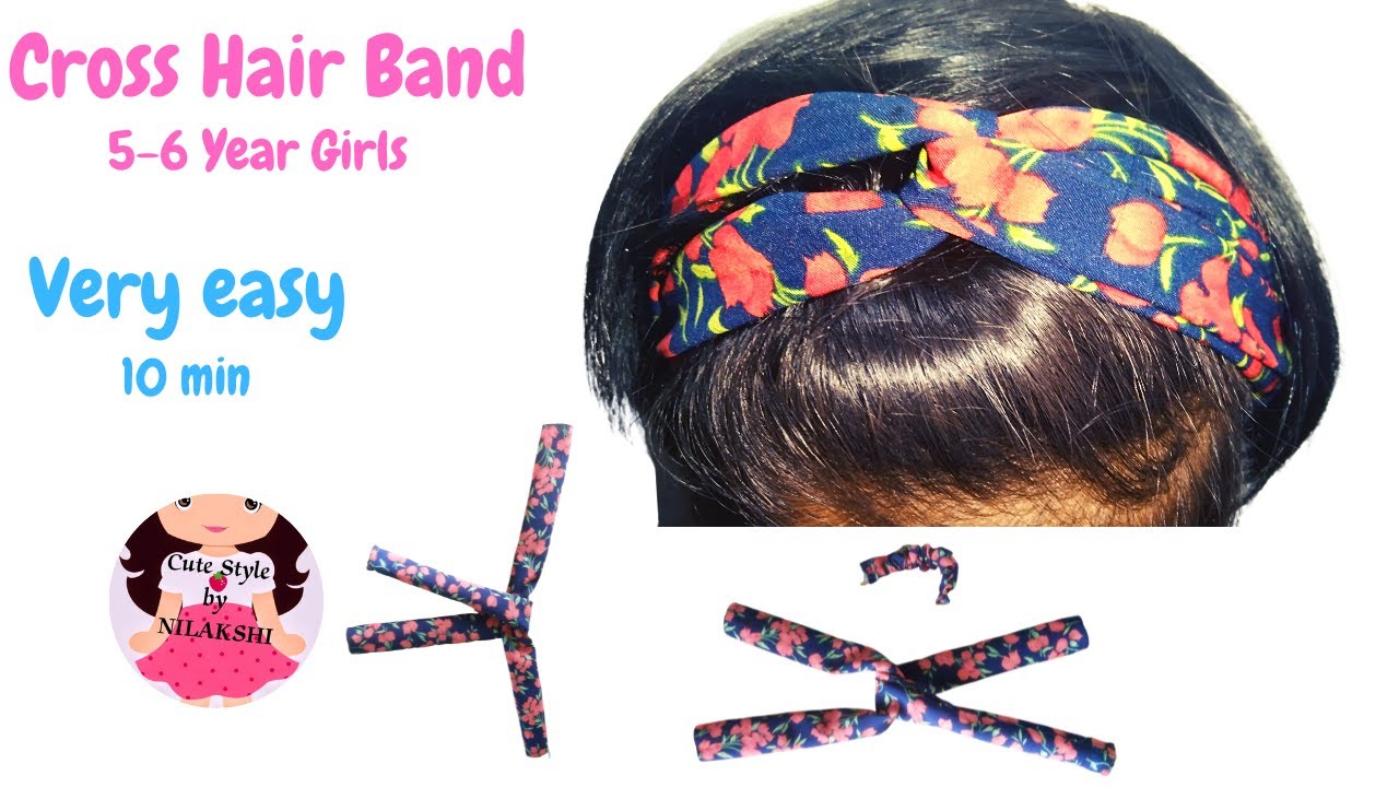 Hair band cutting and sttiching cross hair band baby girl hair band 5 6 ...