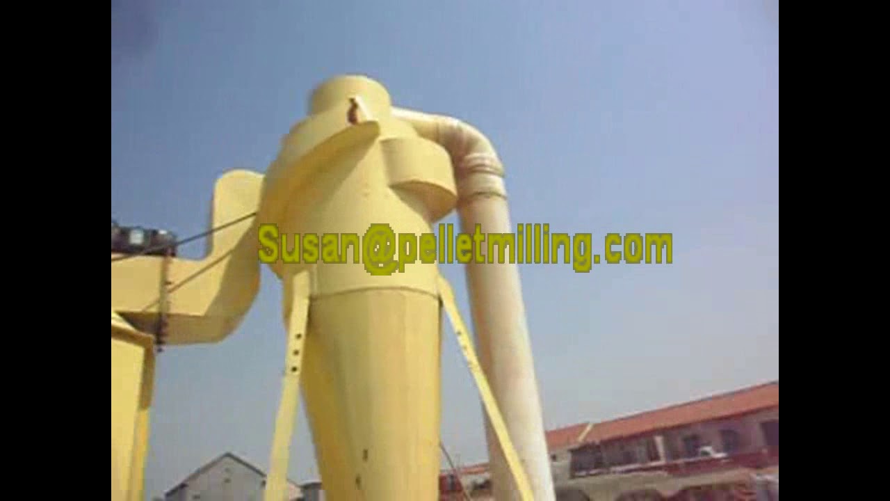 Olive husk sawdust biomass fuel pellet machine - YouTube