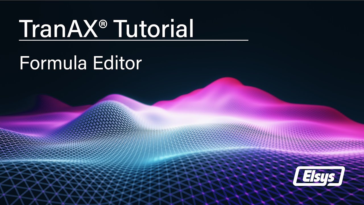 TranAX 4 - Formula Editor - YouTube