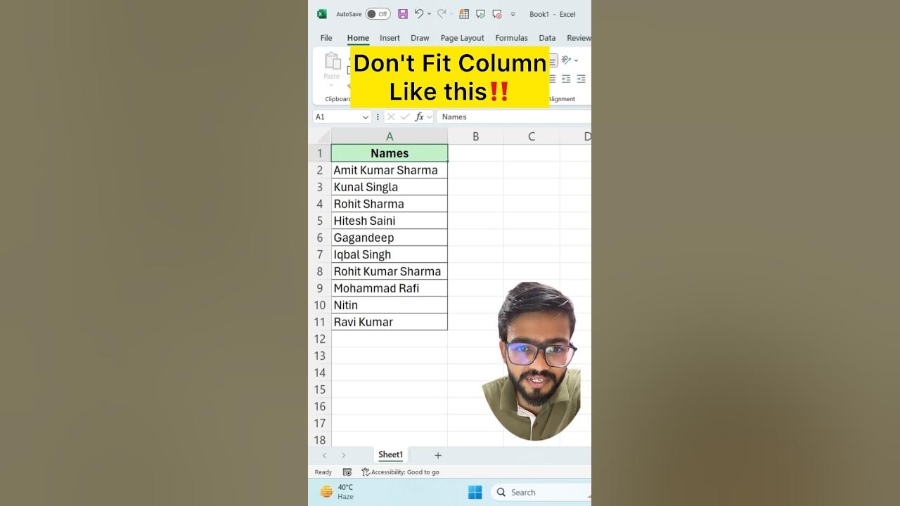 Don't Fit Column in Excel‼️Instead Use Amazing Trick #exceltips #exceltricks #ytshorts #shorts ...