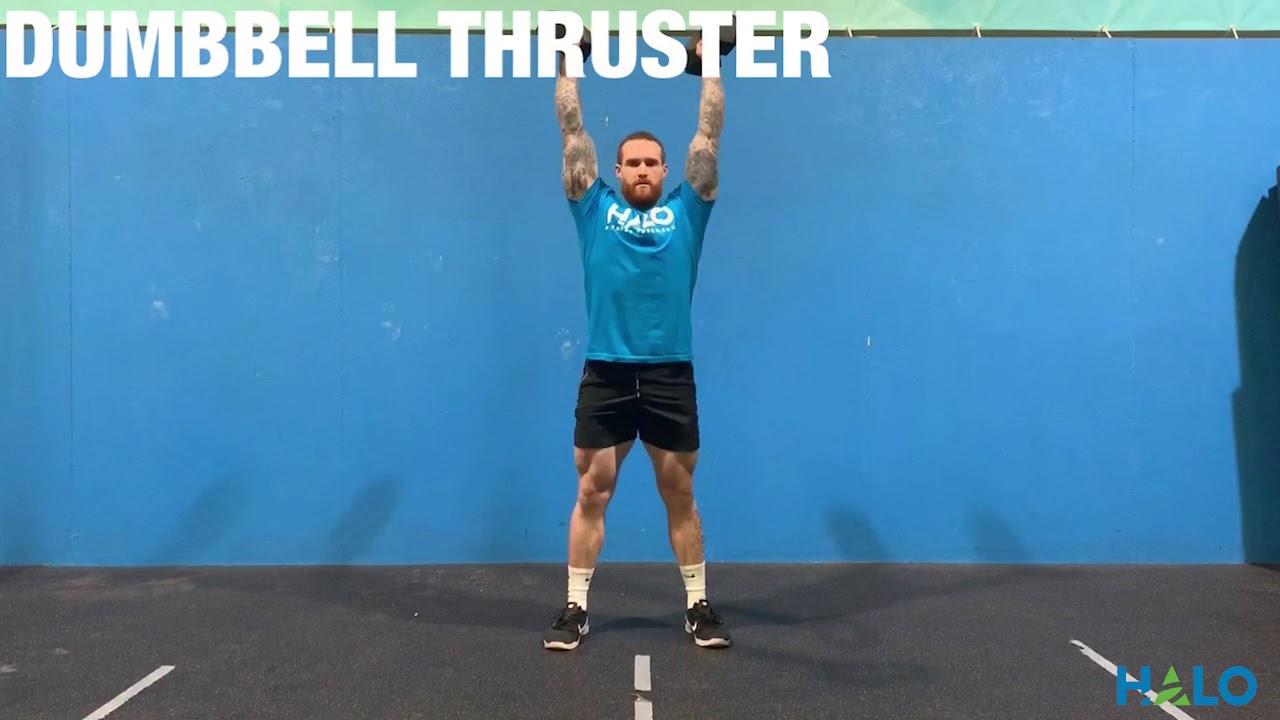 Halo Fitness Experience: Dumbbell Thruster - YouTube