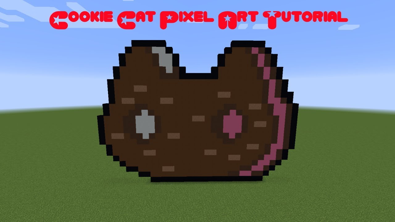 Minecraft: Pixel Art Tutorial Cookie Cat (Steven Universe) - YouTube