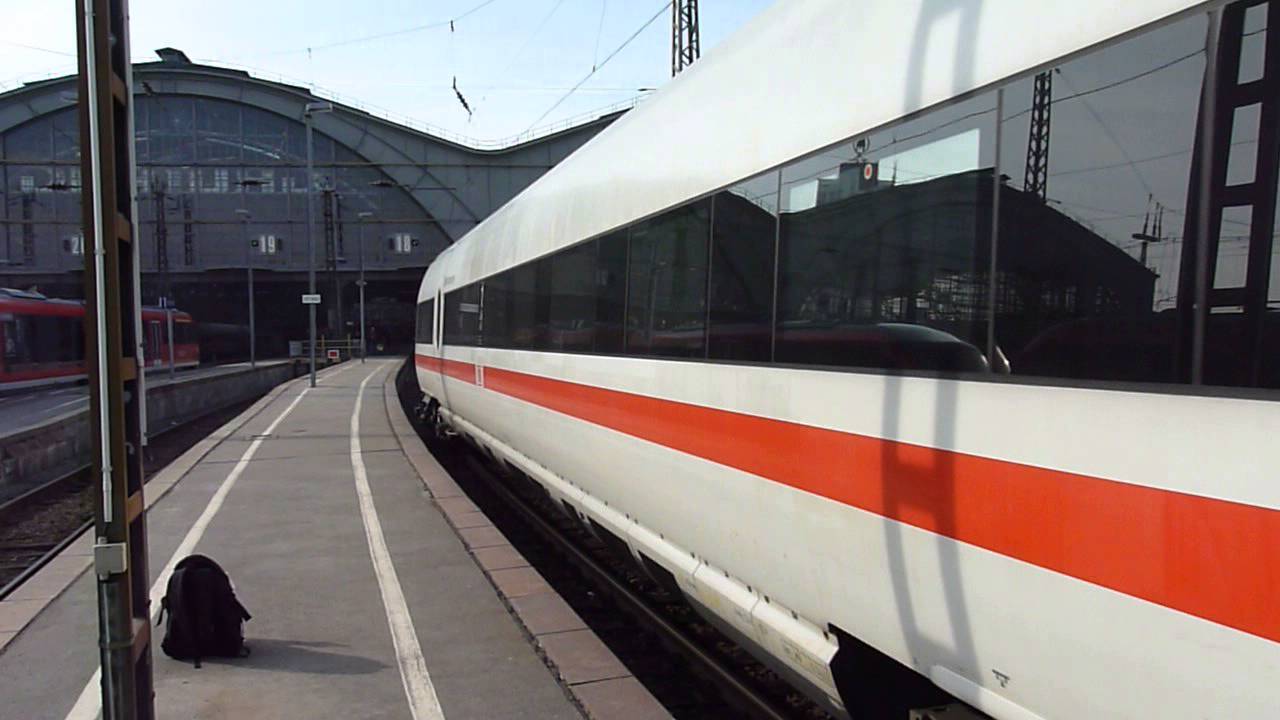 German ICE T train departing from Leipzig Hauptbahnhof - YouTube