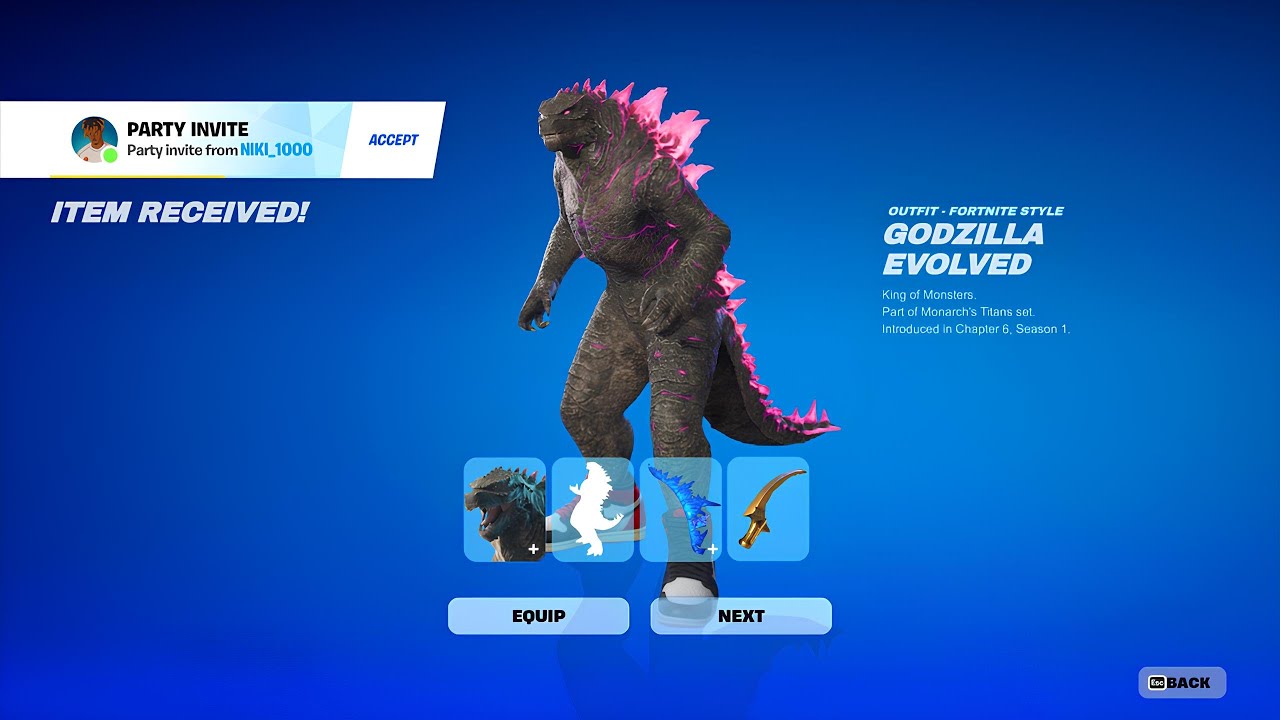 Fortnite Godzilla skin Early!! - YouTube
