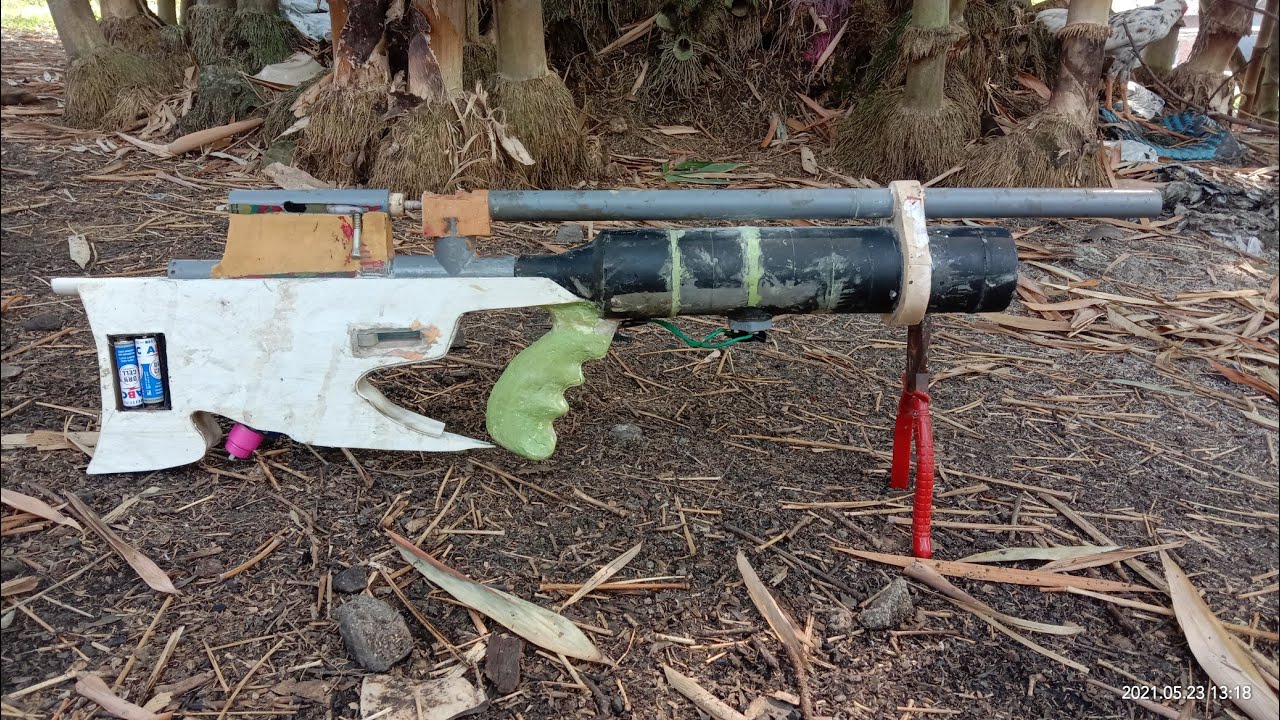 mengupas detail senapan paralon pvc semi auto - YouTube