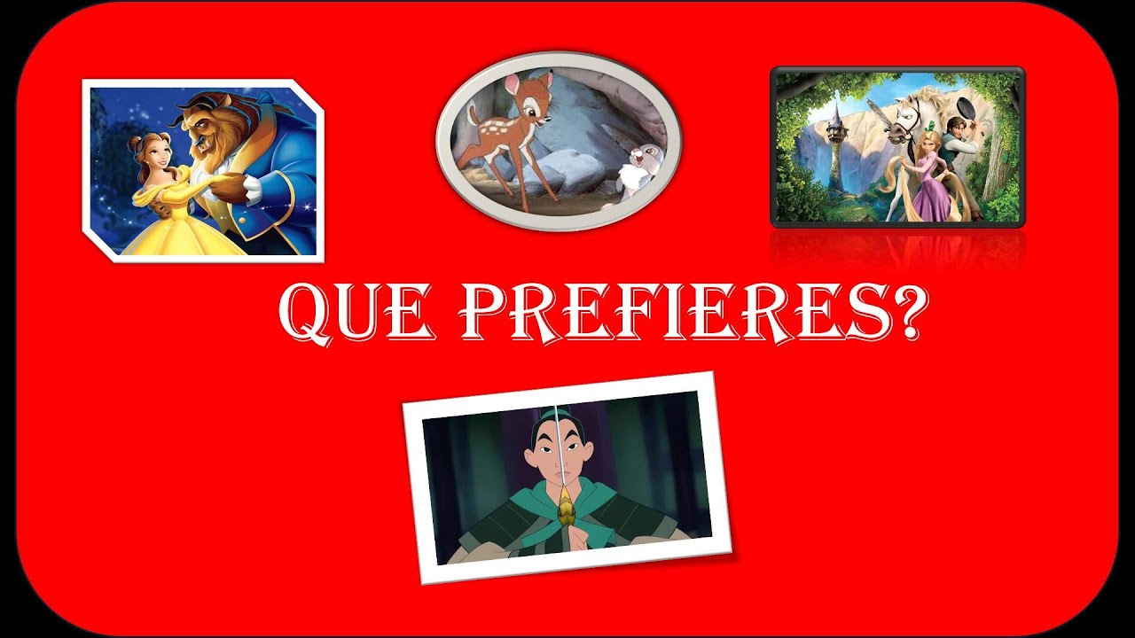 ¿Que prefieres? Version canciones Disney - YouTube