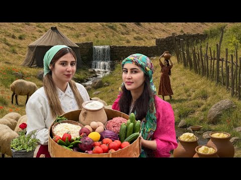 Traditional Braised Beef Rib Kebab: Village Cooking & Homemade Bread