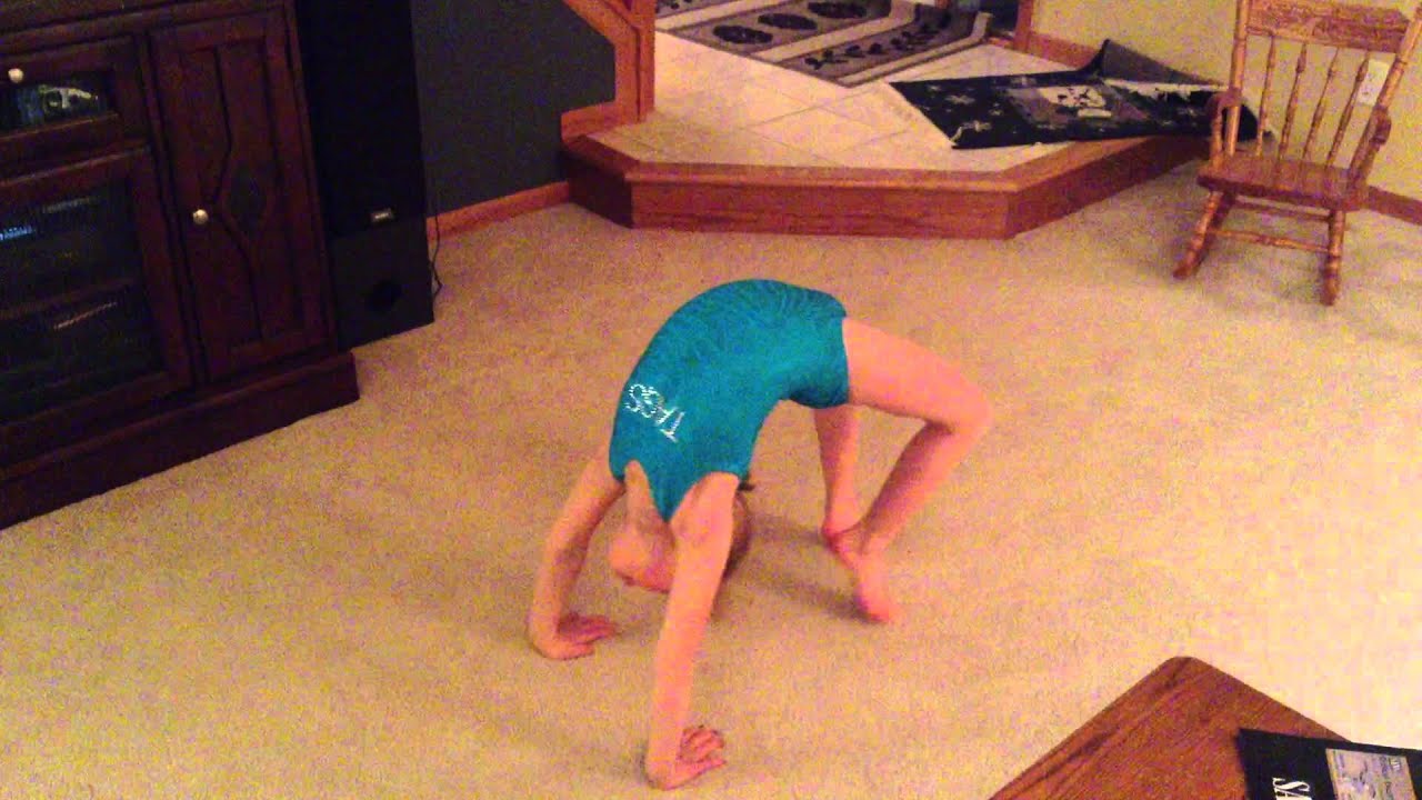 Kimberly's handstand bridge kickover - YouTube