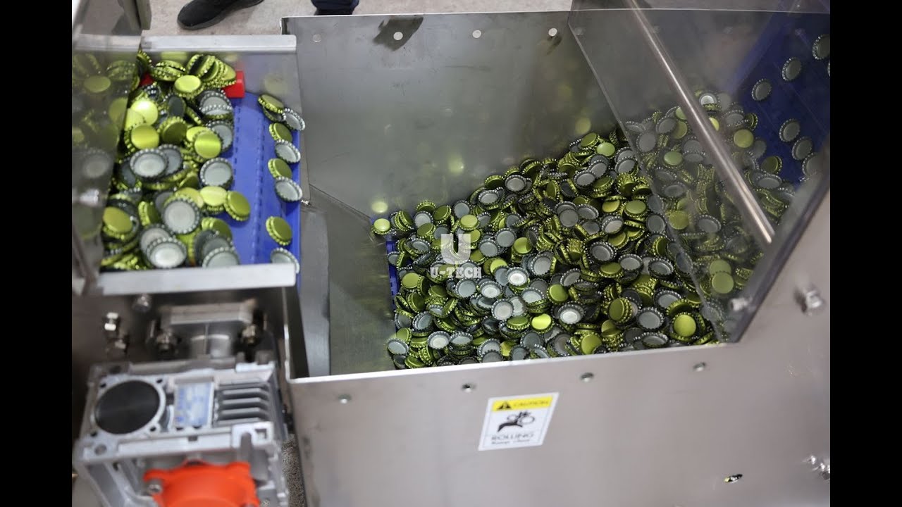 high speed cap sorting elevator with number counter - YouTube