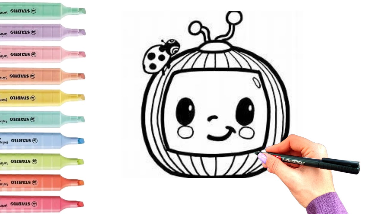 Let's cocomelon || easy painting for kids and preschoolers 🍉🖌️ - YouTube