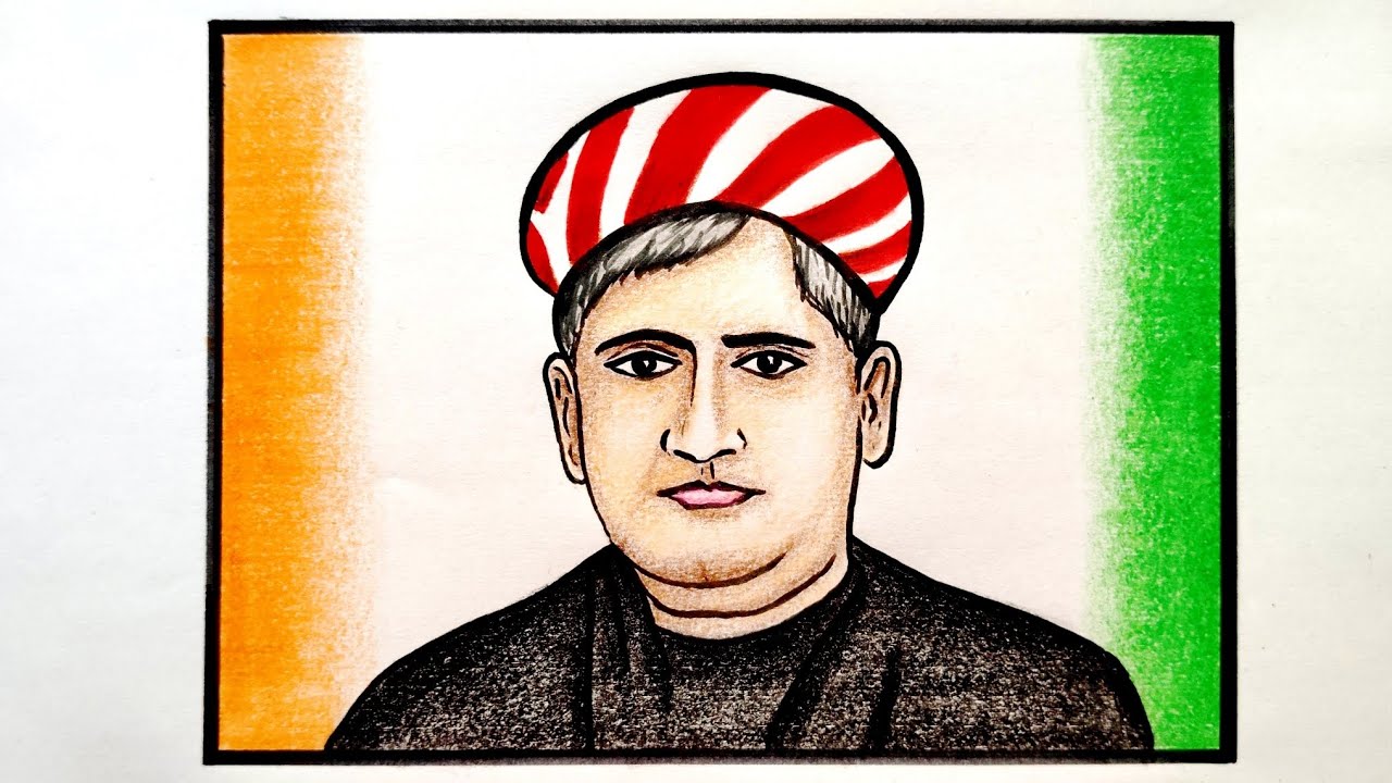 Bankim Chandra Chattopadhyay Drawing || How To Draw Bankim Chandra Chattopadhyay Easy Step By ...