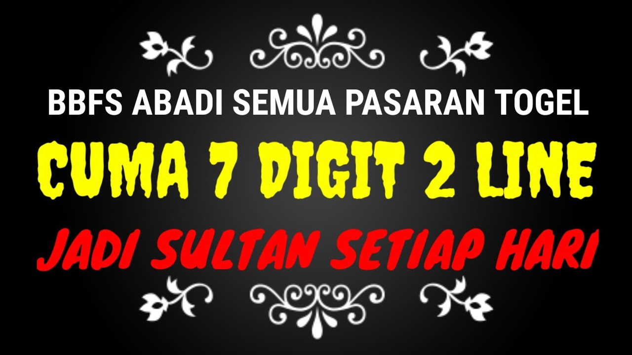 BBFS ABADI JITU UNTUK SEMUA PASARAN TOGEL 4D,3D,2D JP 95% GAJIAN TIAP ...
