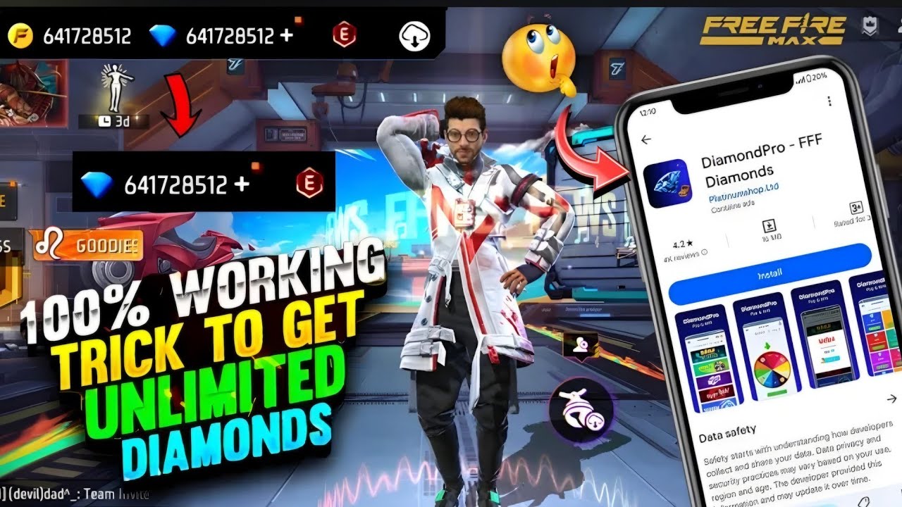 Claim free 500 diamonds Free fire 😱 free diamonds tricks free fire🥳 ...