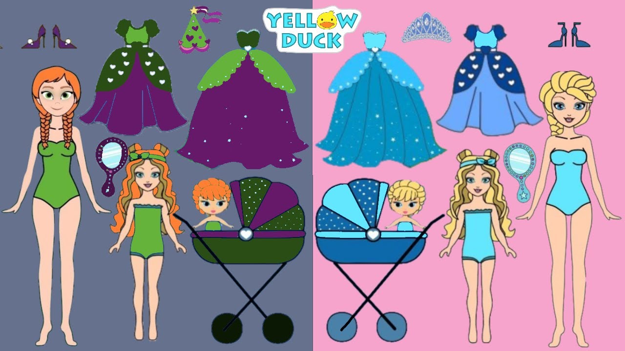 PAPER DOLLS DRESS UP & PRINCESS CASTLE HANDMADE QUIET BOOK & FROZEN ...