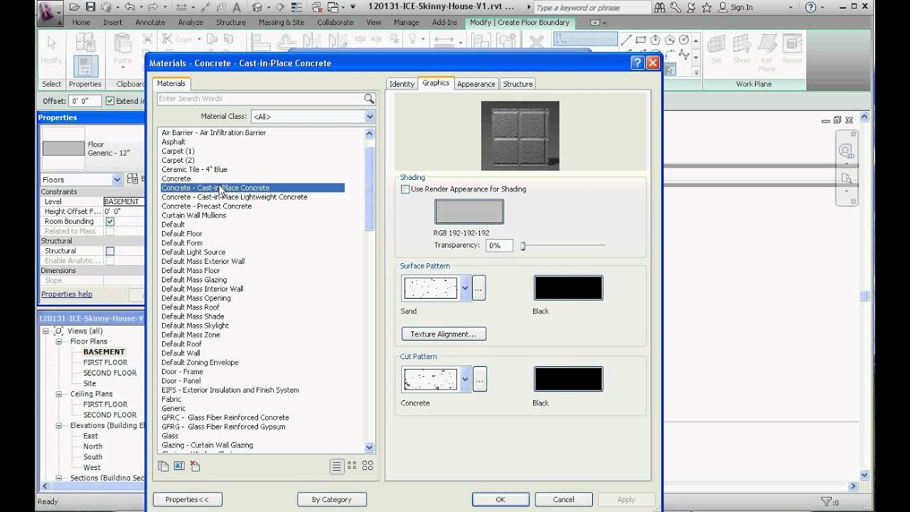 Revit Architecture - Modeling a Basement Part 6, Creating Basement ...