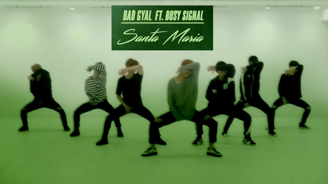BTS dancing to Santa Maria by Bad Gyal - YouTube