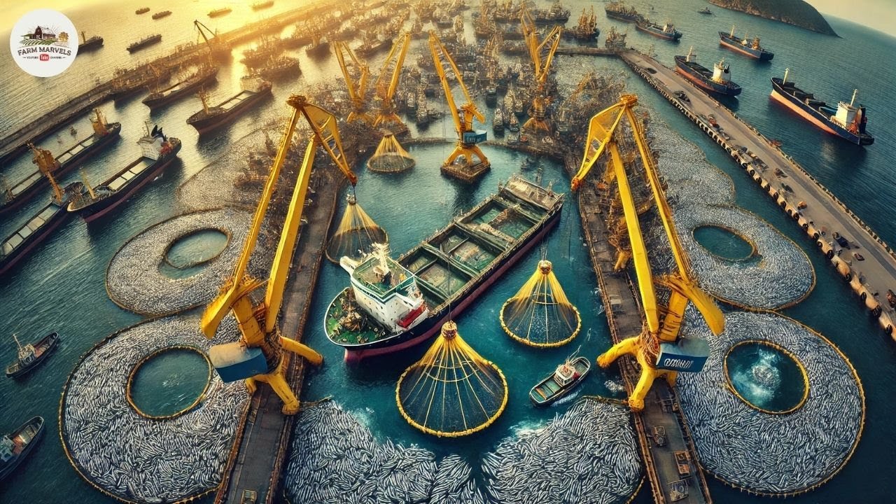Unbelievable Giant Trawler Nets Hundreds of Tons of Mackerel in a ...