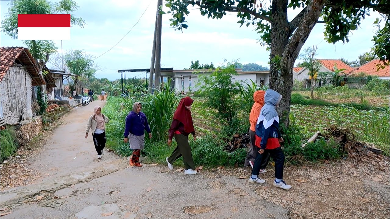 rural village life in indonesia, Beautiful village on the edge of the ...