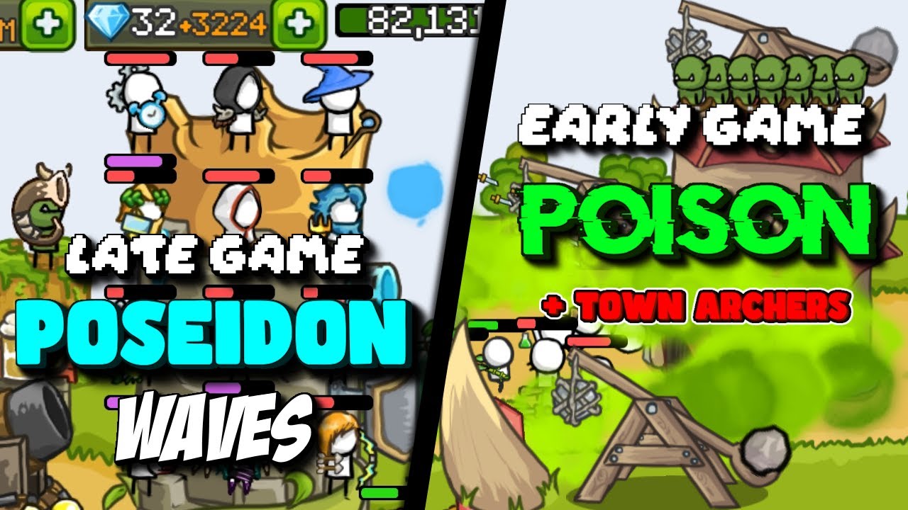 Early Game Poison Setup & Late Game Poseidon Setup | Grow Castle - YouTube
