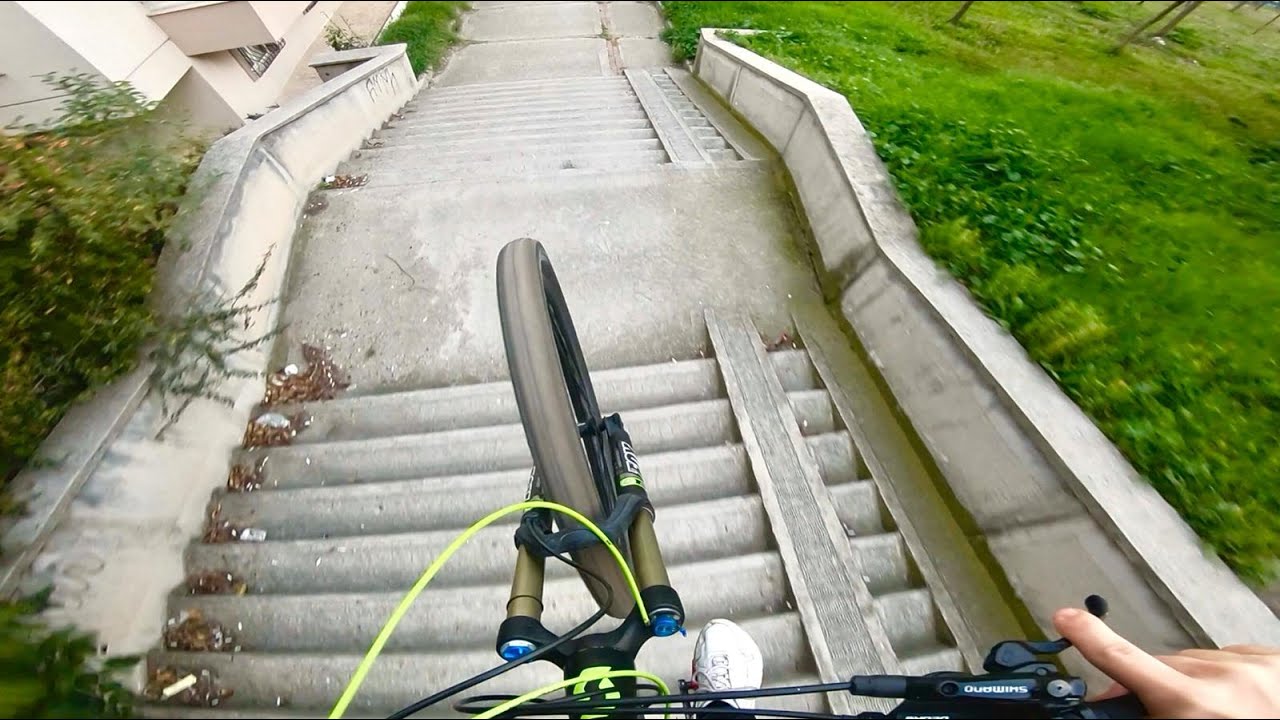 Big STAİRS Gap - Beautiful Trail Parkour - Urban Downhill - YouTube