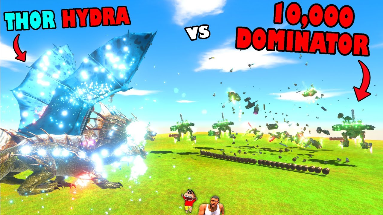 THOR HYDRA vs 10,000 DOMINATORS in Animal Revolt Battle Simulator with ...