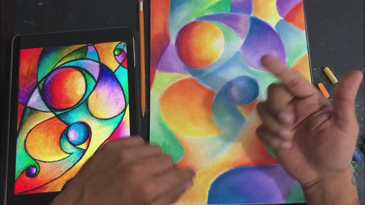 Ejercicio final de degradado al gis pastel - YouTube