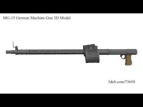 MG-15 German Machine Gun 3D Model - YouTube