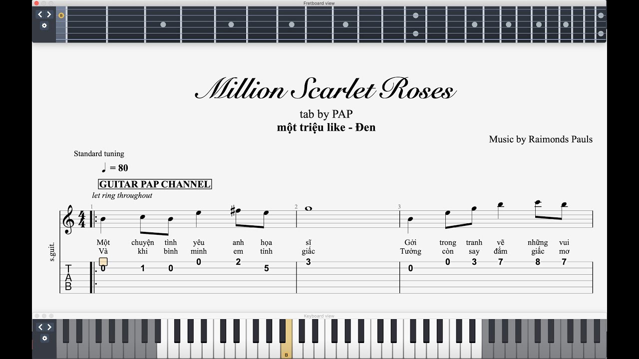 [Guitar Full Tab] - Một Triệu Like | Million Scarlet Roses - YouTube