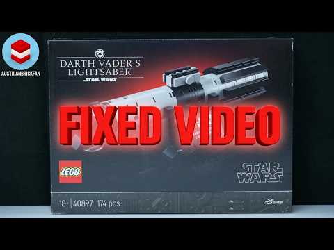 LEGO Star Wars 40897 Darth Vader's Lightsaber Speed Build fixed video