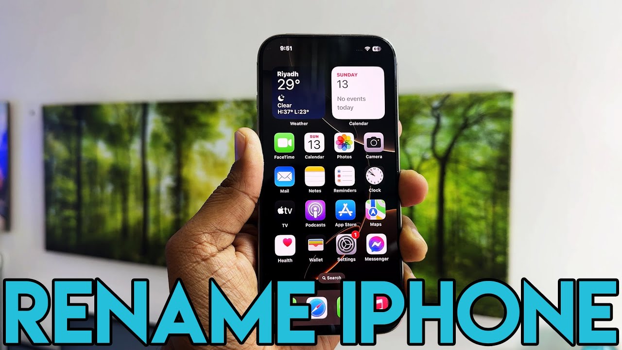How To Rename (Change Device Name) iPhone 16 - YouTube