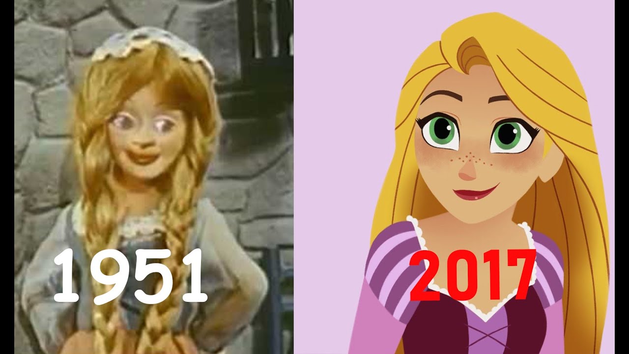 Evolution of Rapunzel 1951-2017 - YouTube