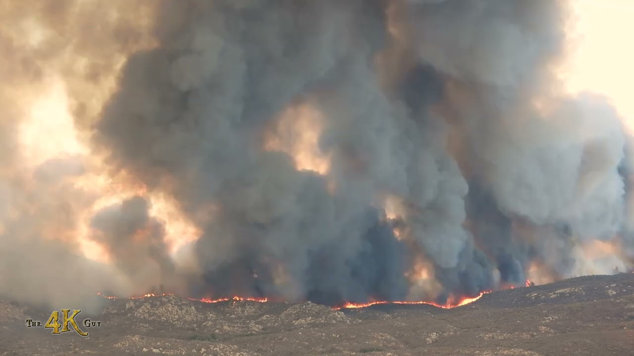 Red Mountain: Timelapse of day 3 progression of Fairview fire 9-7-2022 ...