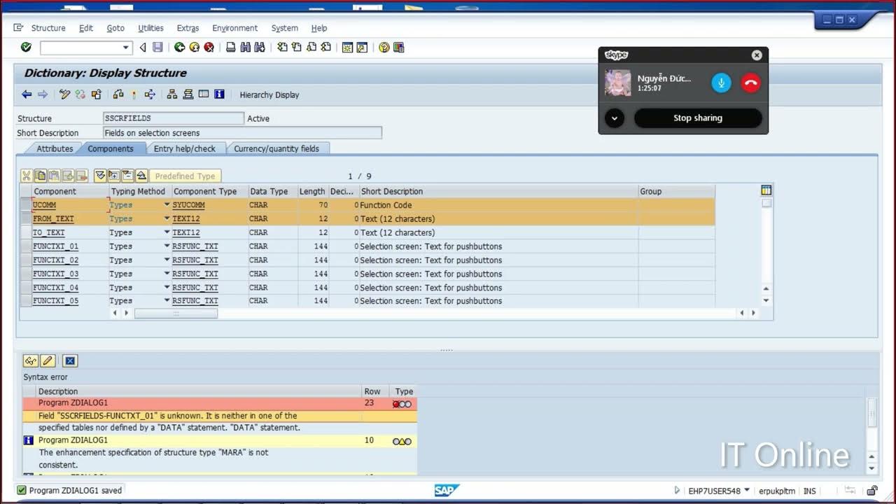 SAP ABAP: Debug and user dialog 2 - YouTube