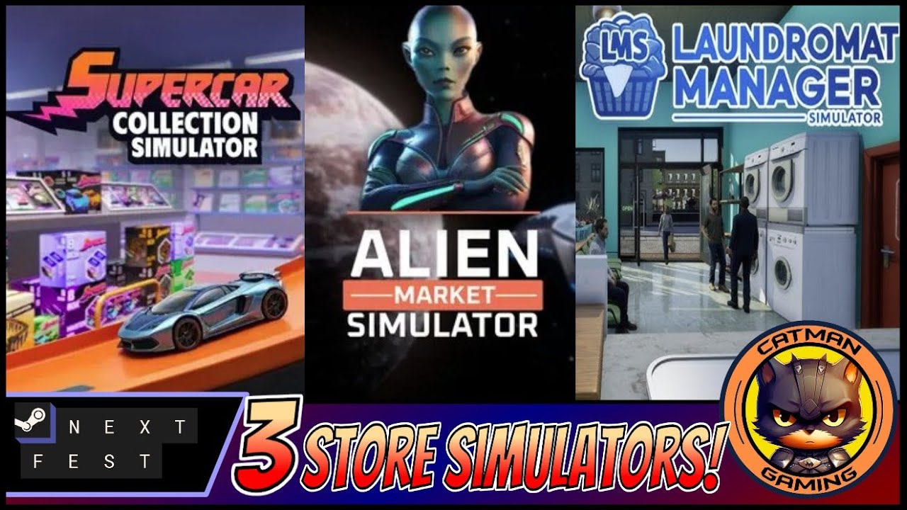 🔴Supercar Collector Simulator, Alien Market Sim & Laundromat Manager ...