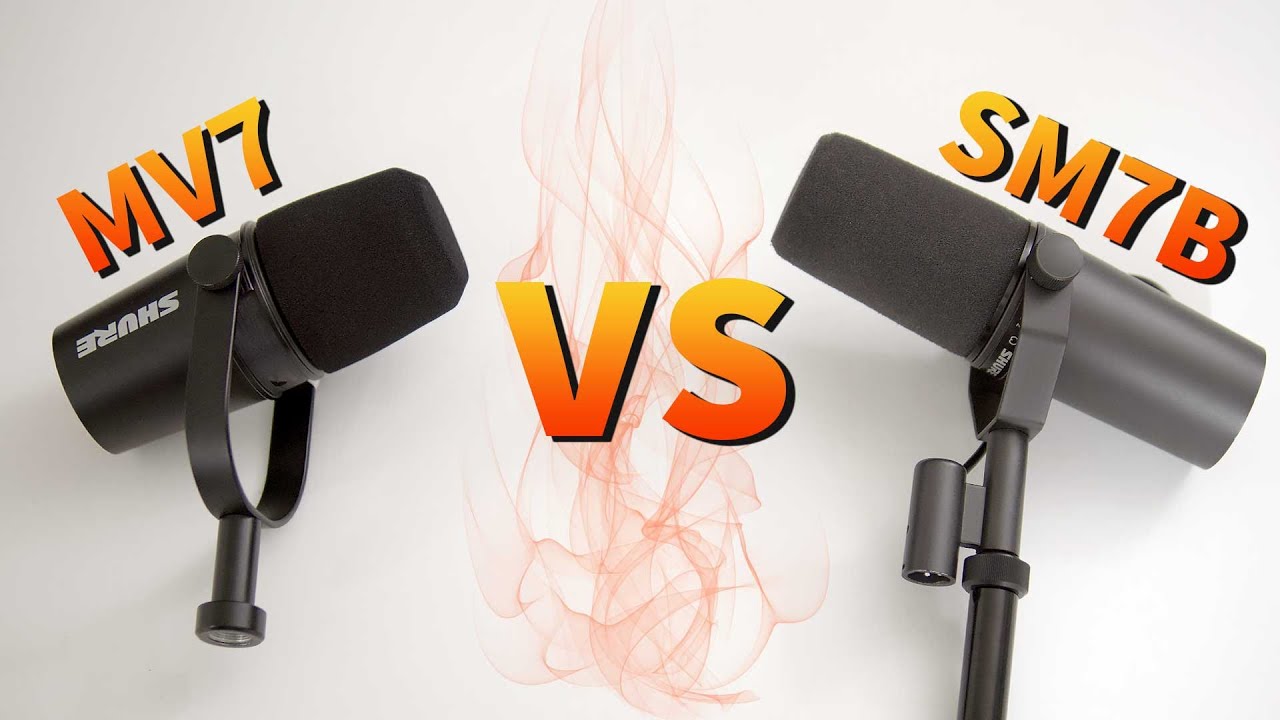 슈어(Shure) MV7 vs SM7B (디테일하게 비교, 남/여 , 원소스 & 후보정) 유튜브마이크 커버용마이크 추천 ㅣ홈 ...