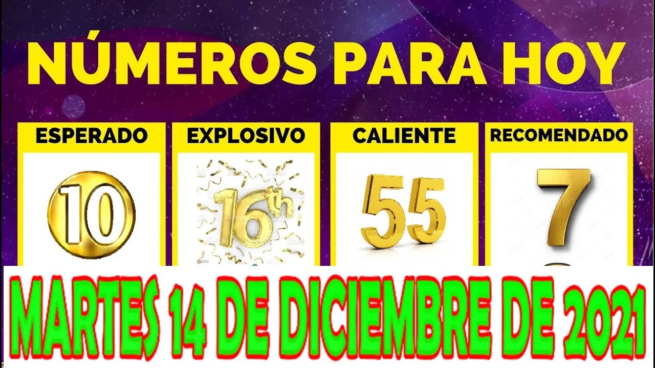 números de la suerte para hoy 💸🤑 NUMEROS LOTERÍA HOY 💸 GANESE EL CHANCE ...