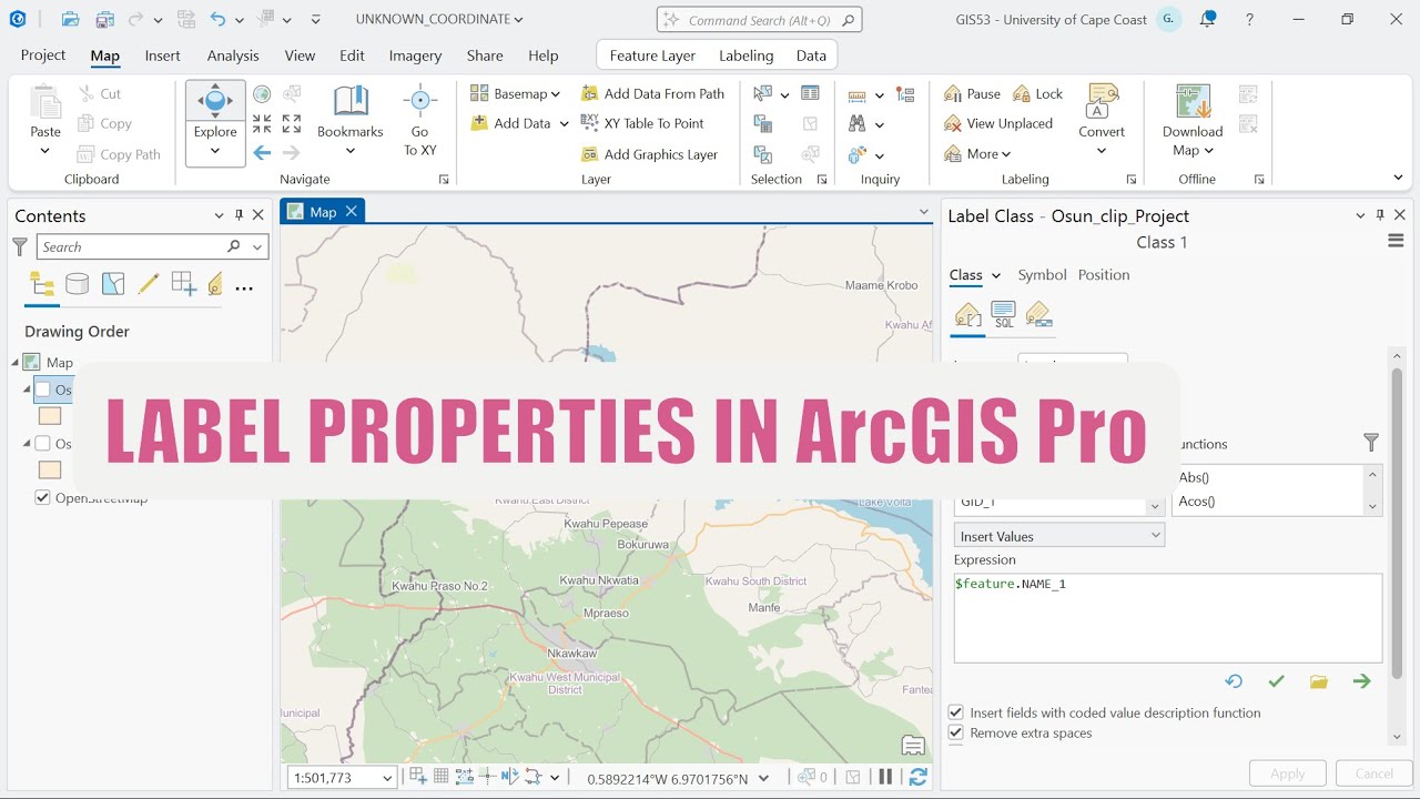 How to Set Label Properties in ArcGIS Pro | Easy GIS Tutorial for ...