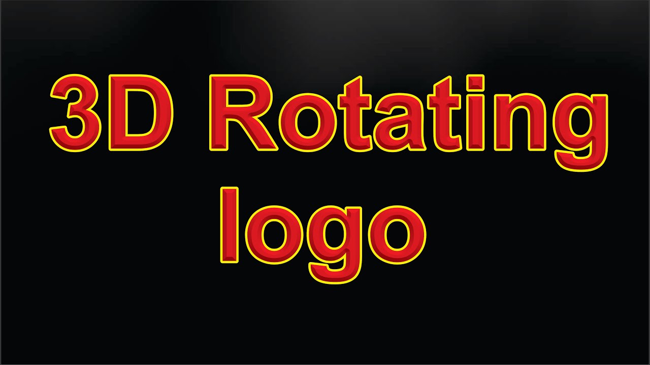 3D Rotating logo design - YouTube