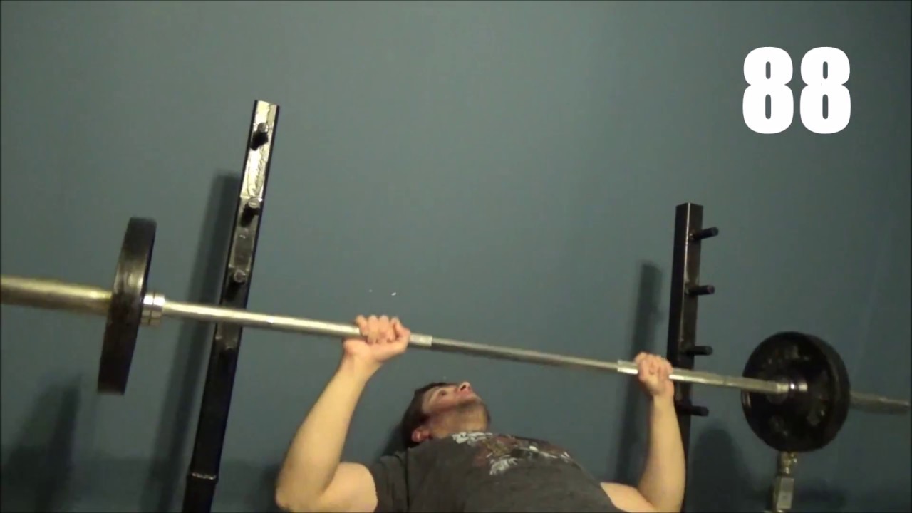 KID BENCH PRESSES 90LBS 195 TIMES!! - YouTube